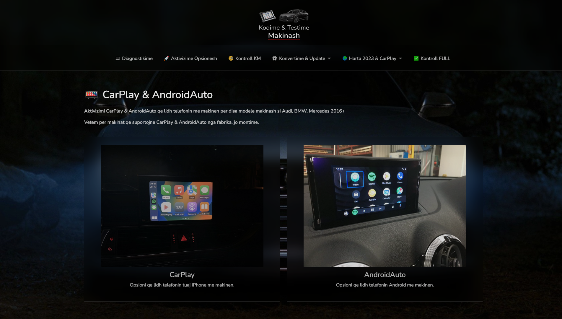 Aktivizim CarPlay / AndroidAuto | Kodime & Testime Makinash